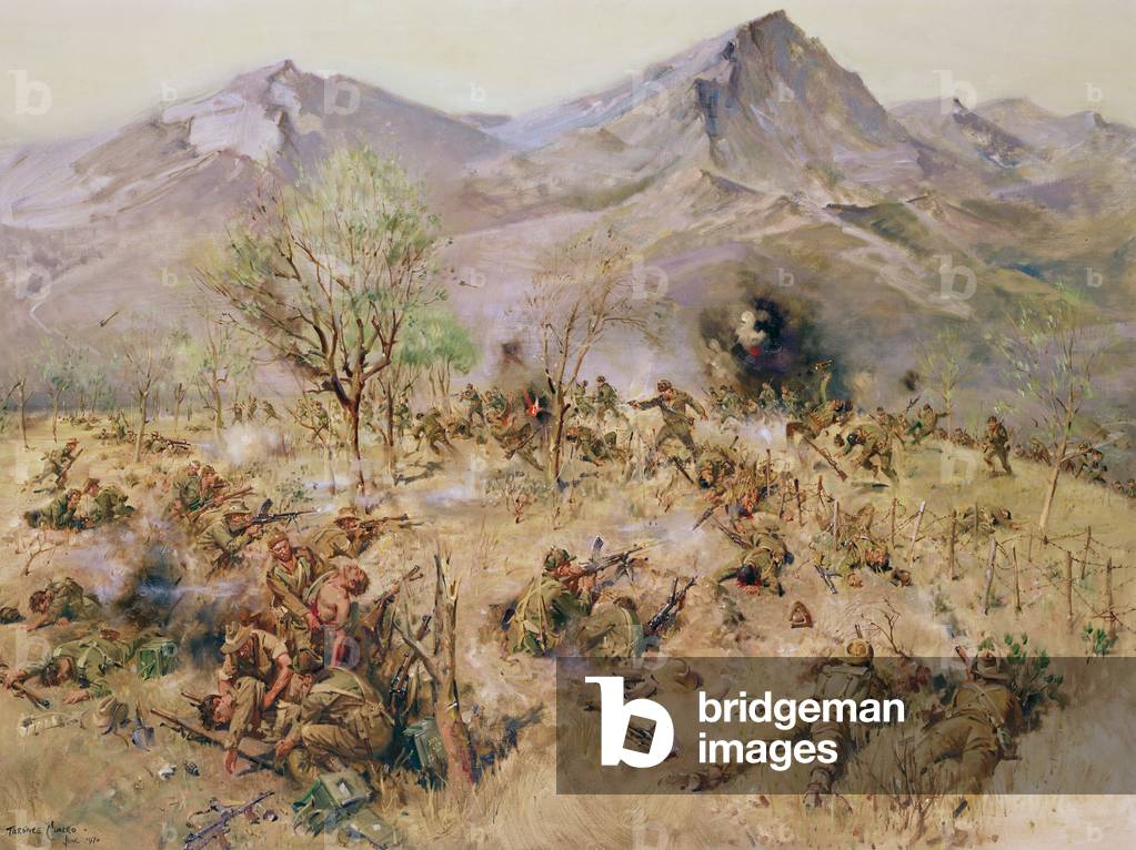 Image of Kapyong Action, Korea, The Royal Australian Reg (oil on canvas ...