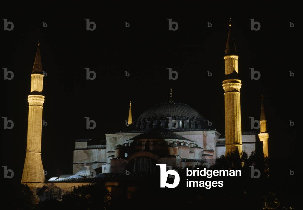 Image of Vue nocturne du Sultanahmet Camii, également connu sous le nom