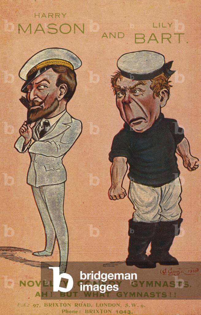 Image of Harry Mason and Lily Bart, comedy gymnasts (colour litho) by ...