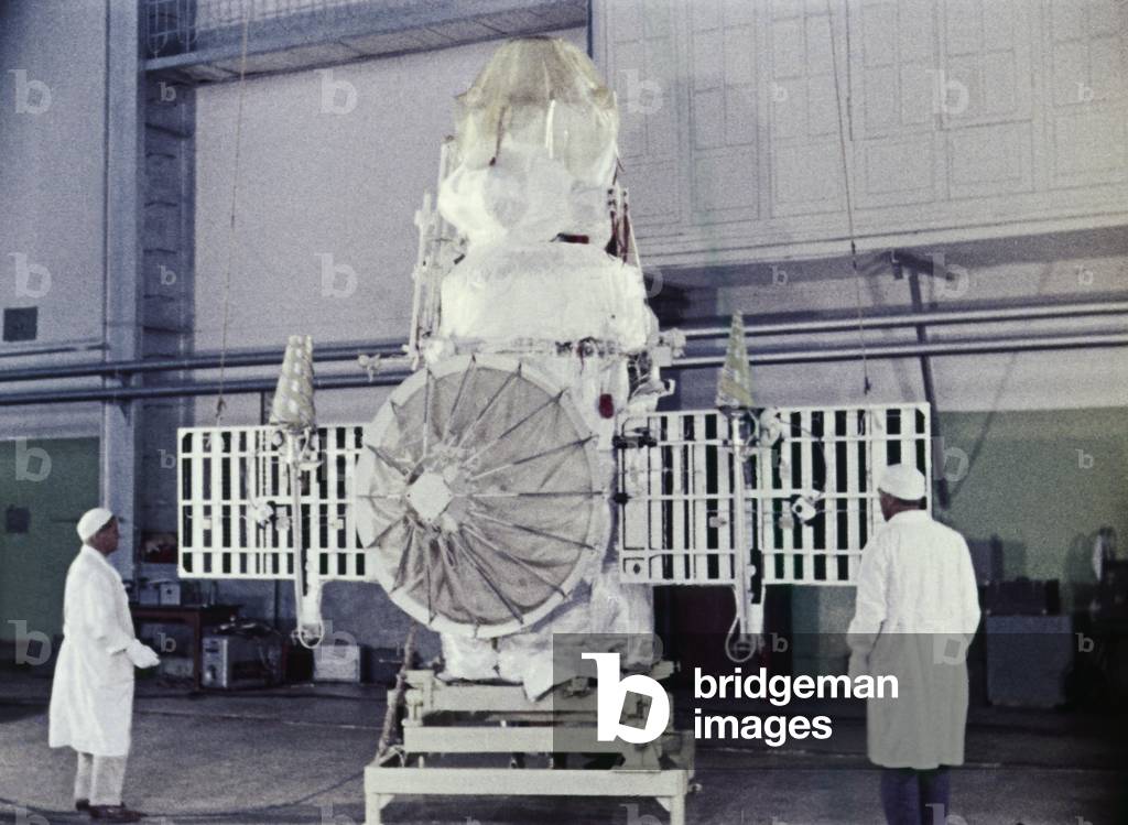 Image of Soviet Space Probe Venera 4 Being Prepared for It'S Flight
