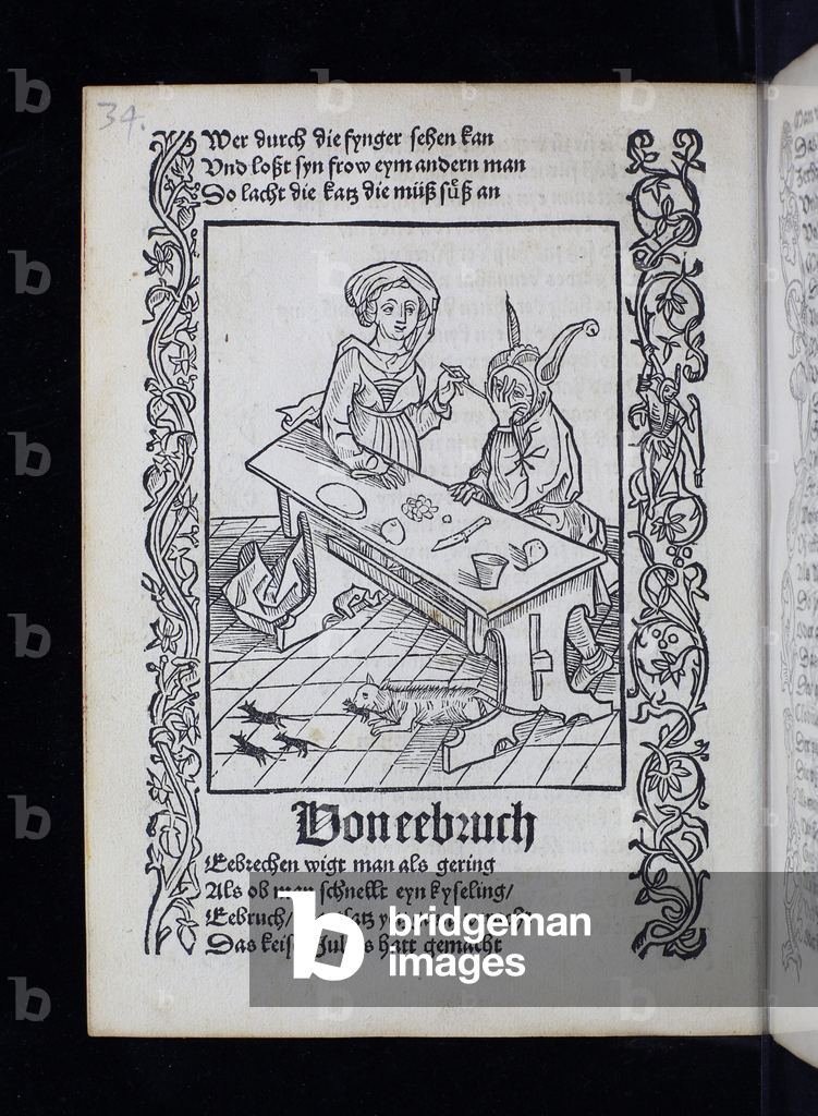 Image of The Ship of Fools, 1499 (woodcut)