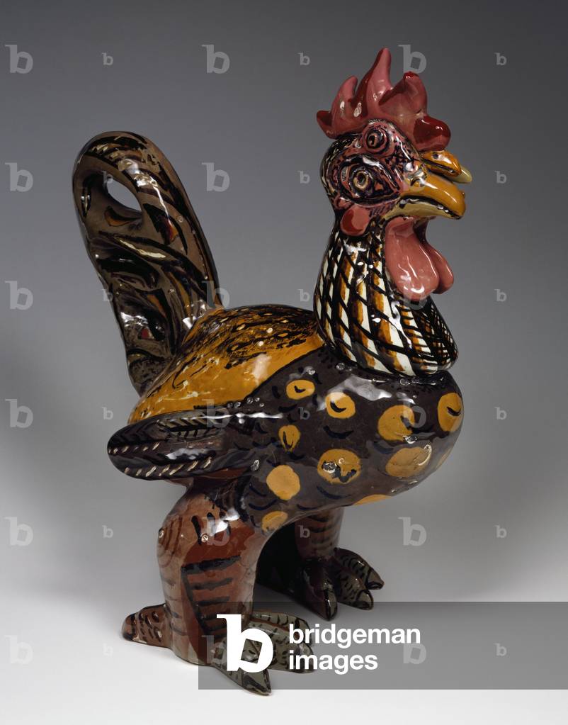 Image of Rooster, 1949, by Pier Claudio Pantieri (1926-), glazed ...