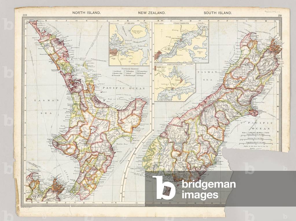Two maps of Taranaki, New Zealand showing Middlesex Regiment operations ...