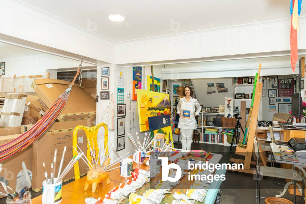 Image of Cristina Rodriguez in her studio, 2022, (photogaphy)