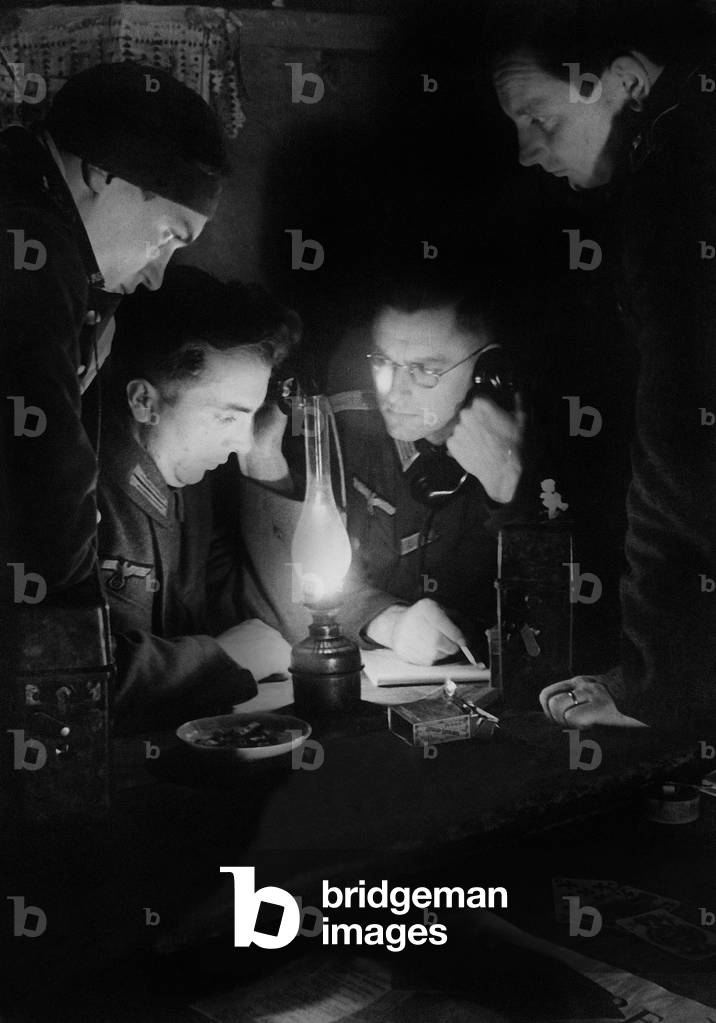 Image of German battalion signaling stand on the Eastern Front, 1941 (b/w