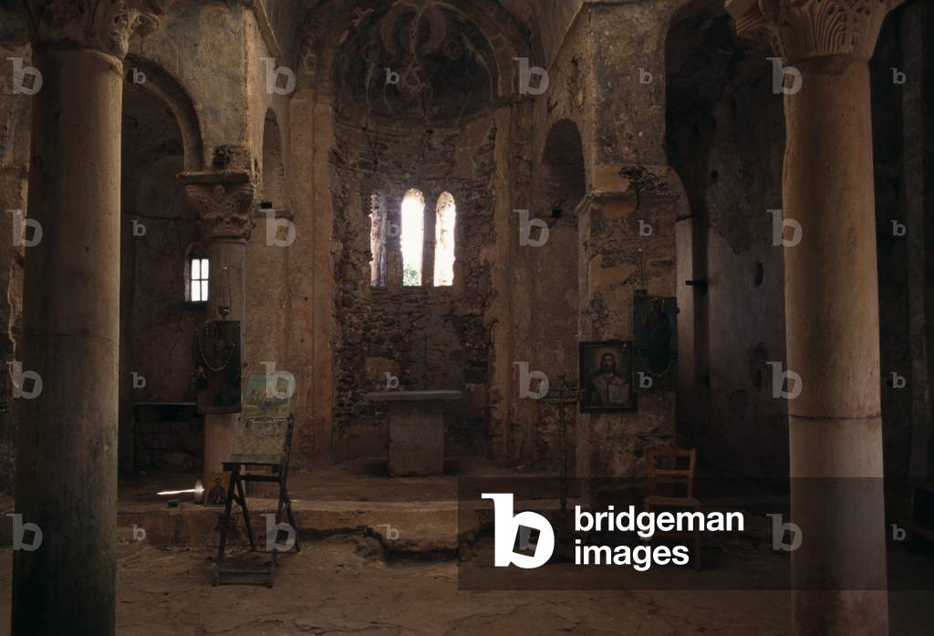 Image of Interior of Byzantine church of Zoohodos Pigi, Alikianos ...