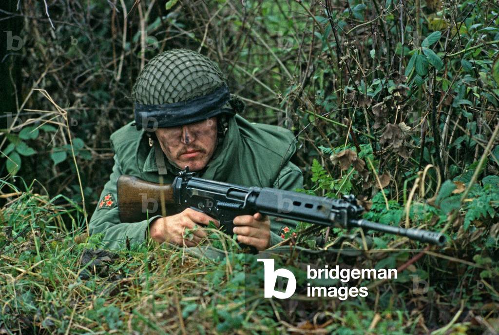 Image of Irish Army on the border with Northern Ireland during The