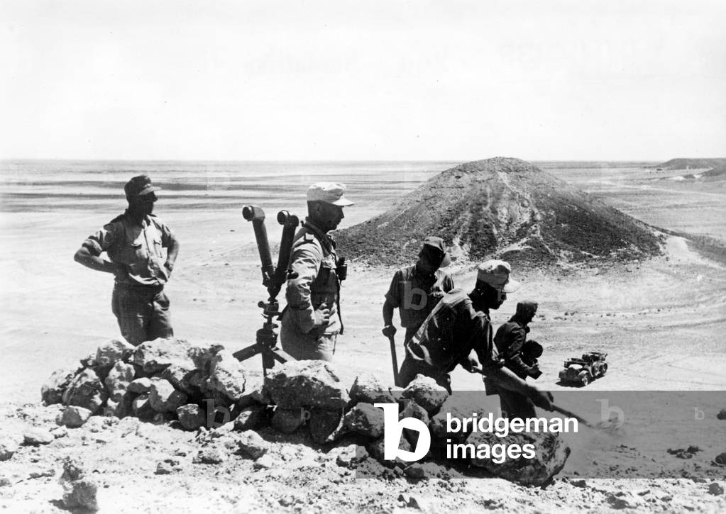 Image of Nazi German soldiers of the Africa Corps, 1942 (b/w photo)