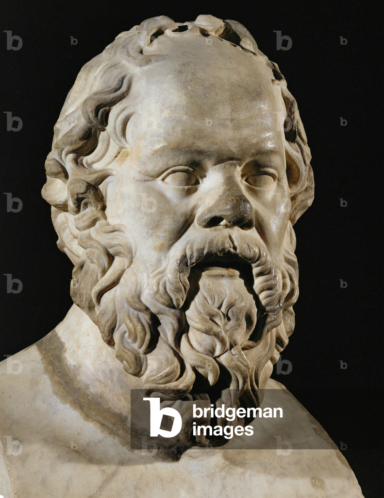 Image of Socrates, antique copy of a 4th century bust ascribed to by ...