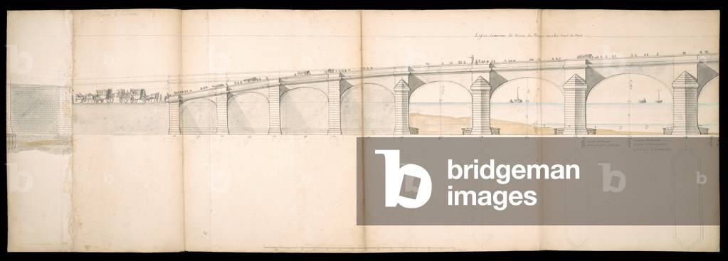 Image of Designs of the Projected Bridge on the River Thames in by ...