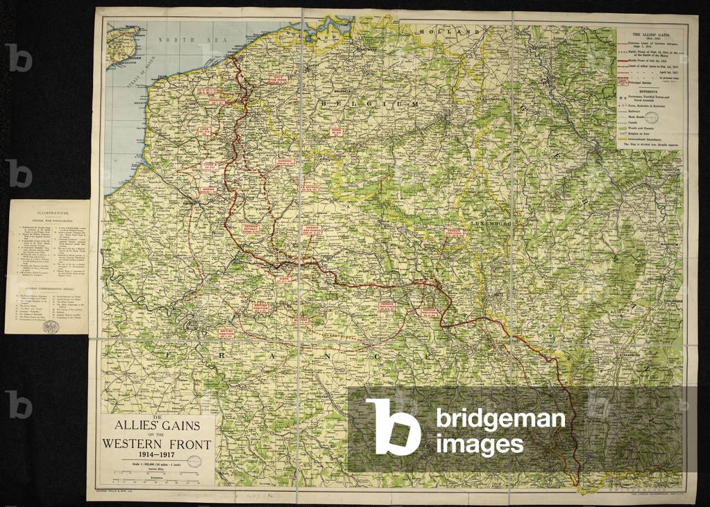 Image of A map of the First World War: The Allies' gains