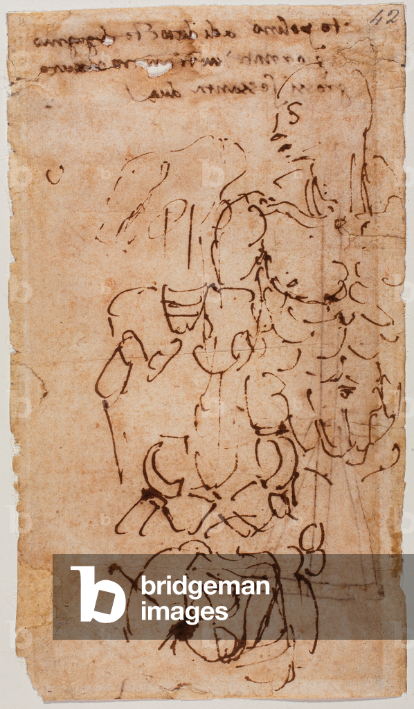 Image of Unidentified sketch and handwritten inscription, 1513-1516 ...
