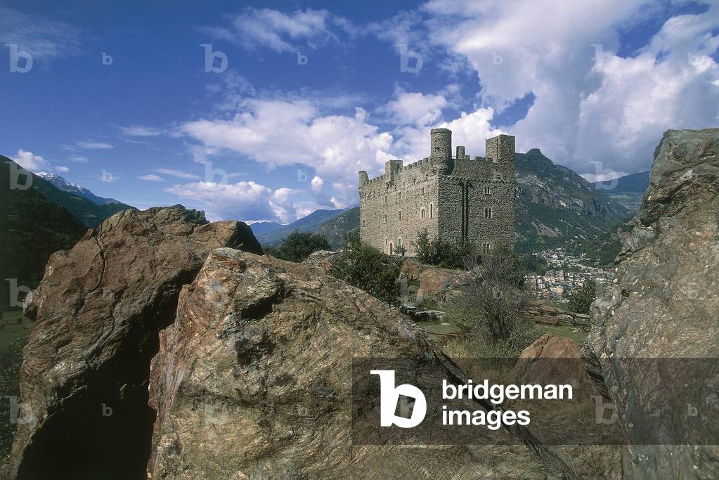 Image of Ussel castle, 14th century, Chatillon, Aosta Valley, Italy