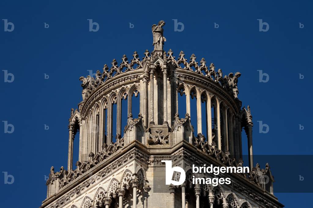 Image of Cathedral (Cathédrale Sainte-Croix). Exterior. The south tower ...