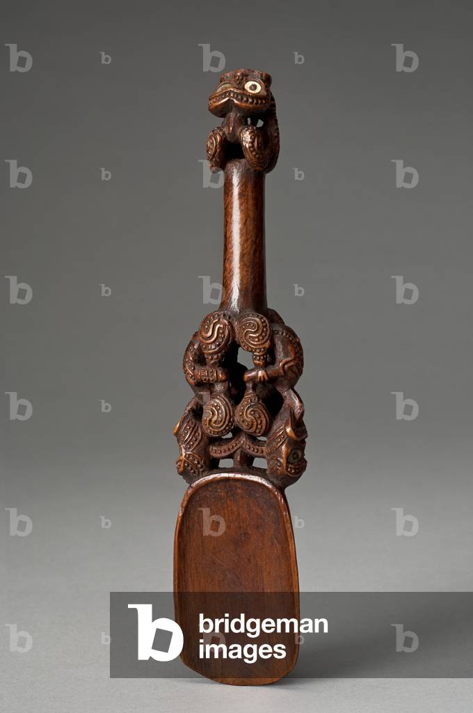 Image of East coast style Scoop (wood, paua shell) by New Zealand ...