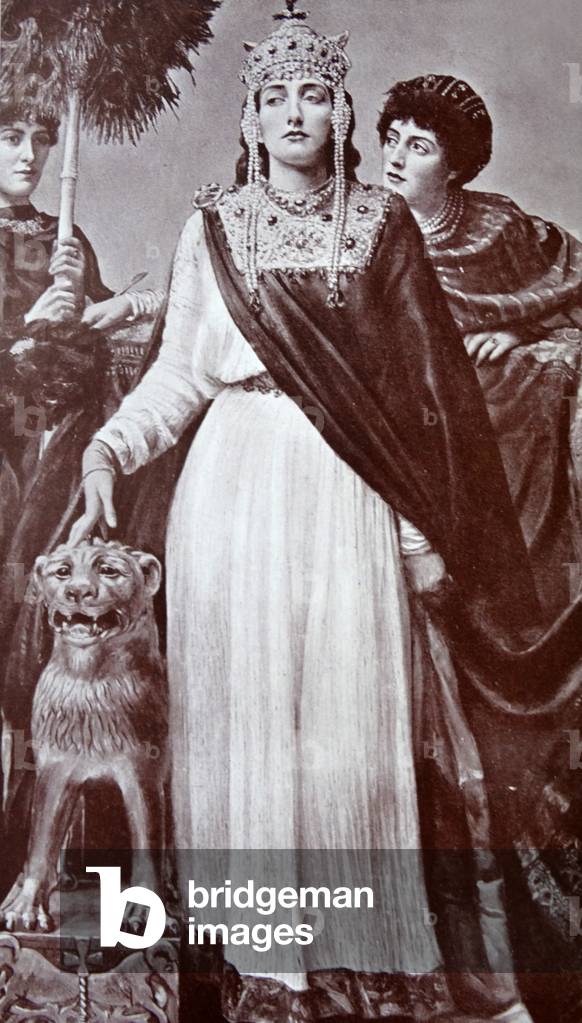 Image of Painting depicting Theodora, Empress of the Byzantine Empire ...