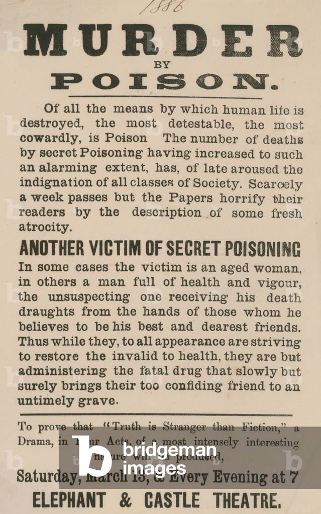 Image of Murder By Poison; advert for a drama at the Elephant by ...