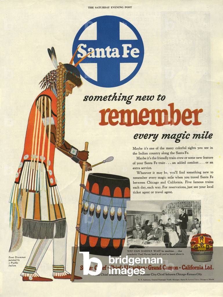 Image of Santa Fe Magazine Advert, USA, 1950s