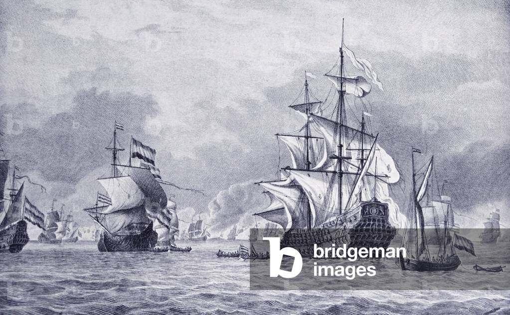 Image of The Four Days' Battle (line etching)