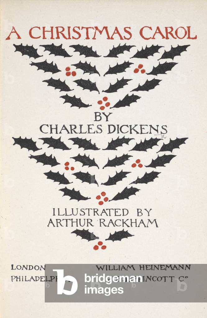 Image of Title page illustrated with holly leaves and berries by ...