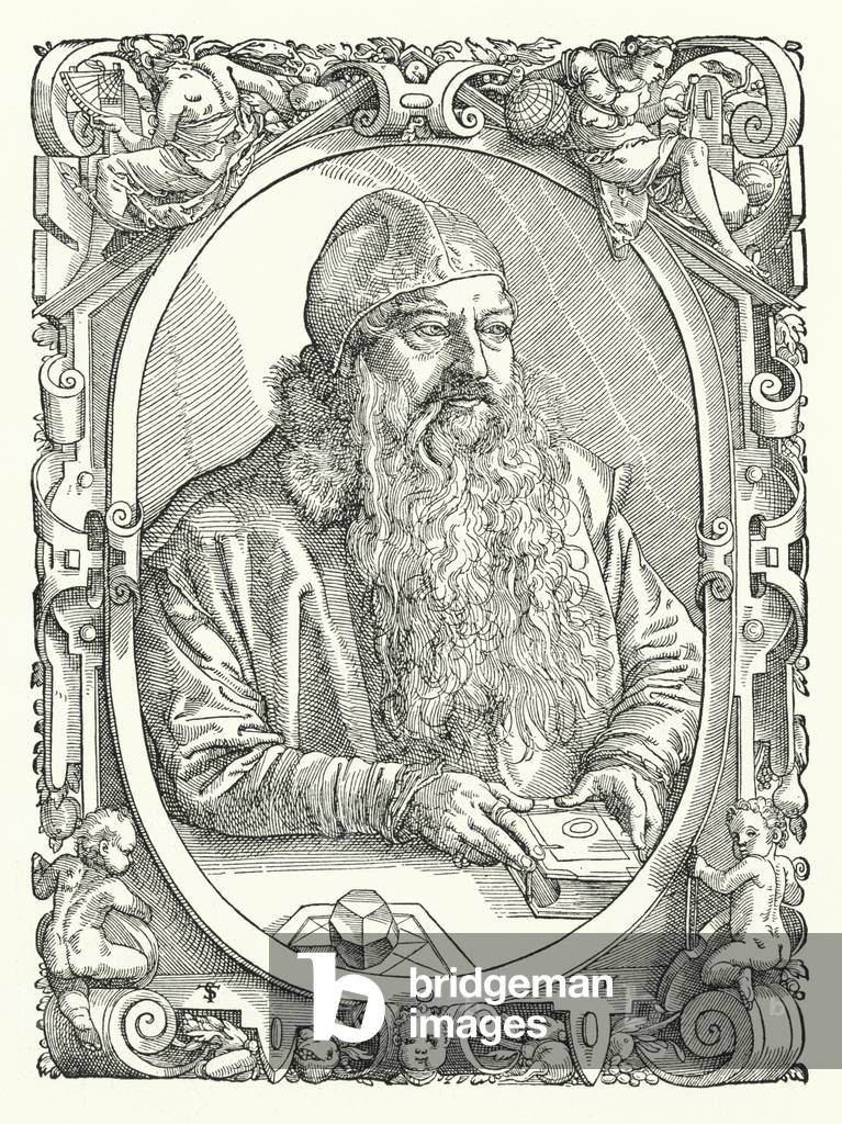 Image of Stephan Brechtl, 16th Century German mathematician (engraving ...