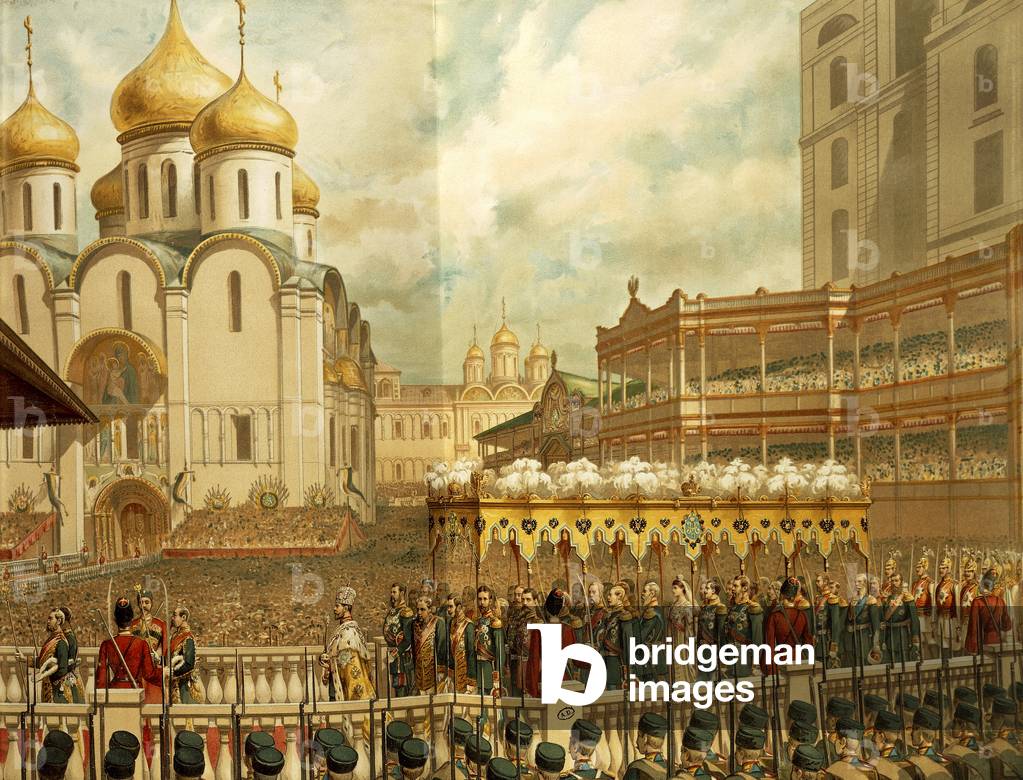 Image of Feast for Tsar Nicholas II Romanov's coronation, lithograph ...