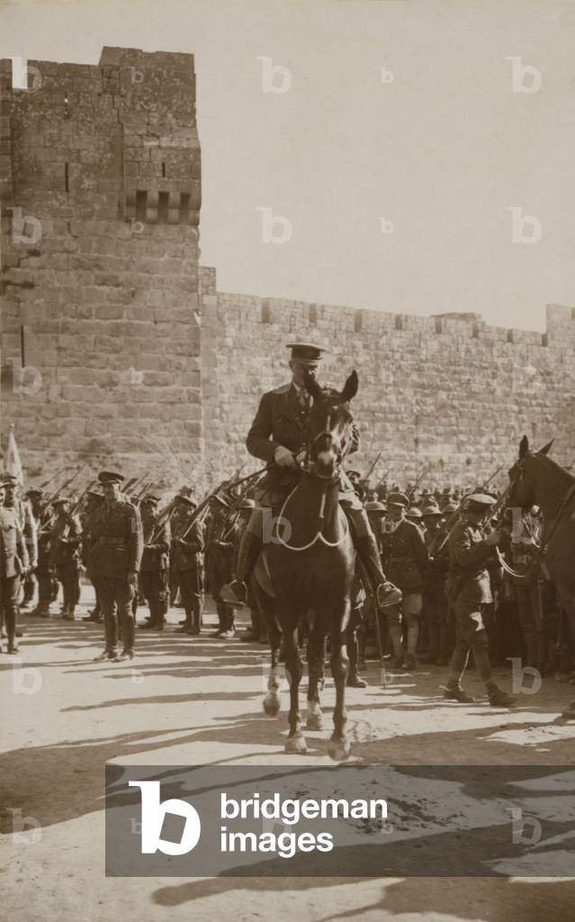 Image of General Edmund Allenby leaving Jerusalem after reading the ...