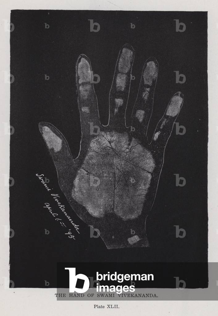 Image of The hand of Swami Vivekananda (b/w photo) by English ...