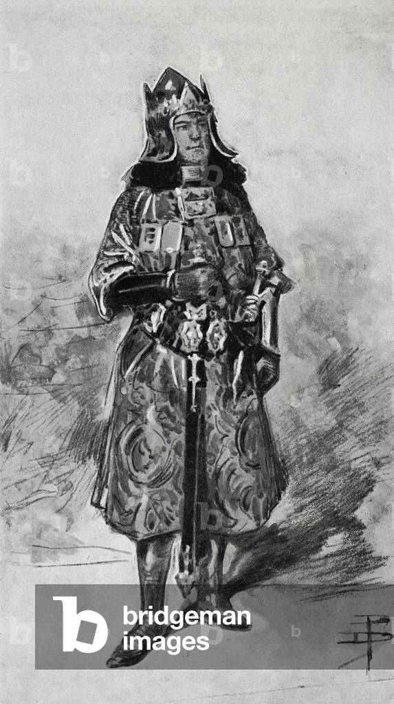 Image of Italian actor Gustavo Salvini (1859-1930) in costume for the ...