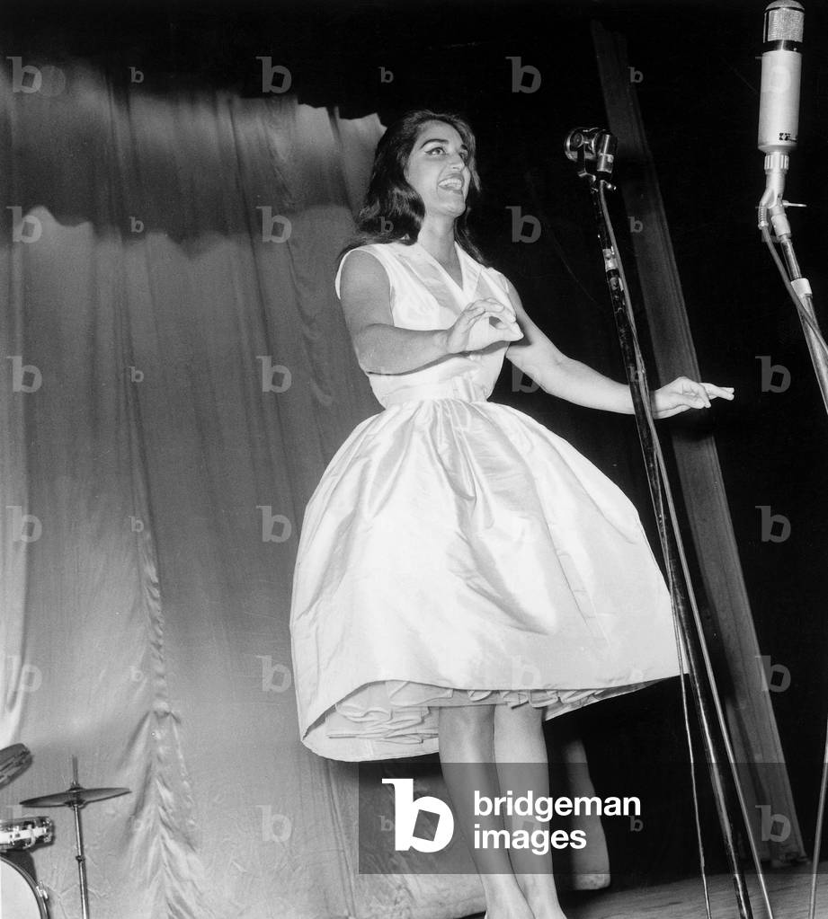 Image of Singer Dalida on Stage at The Olympia, Paris, September 5,