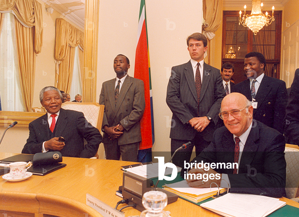 Image of Nelson Mandela with FW De Klerk, 1994 (photo)