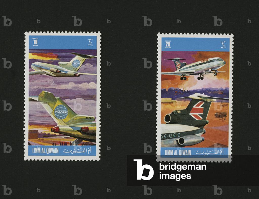 Image of Postage stamps from Airliners series, 1973, Depicting Pan Am ...