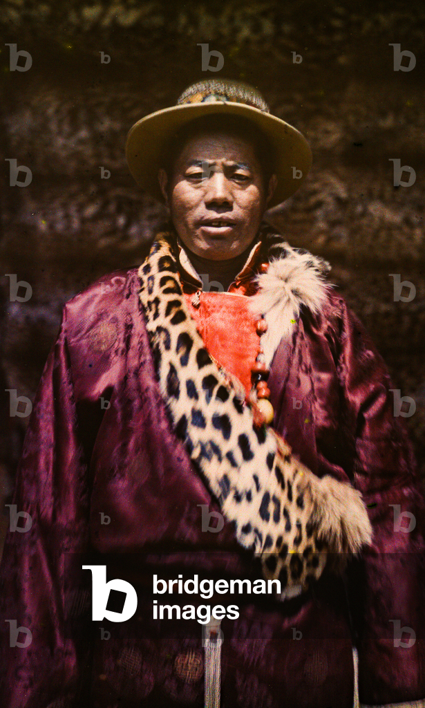 Image of Early color Autochrome portraits of indiginous people in Tibet ...