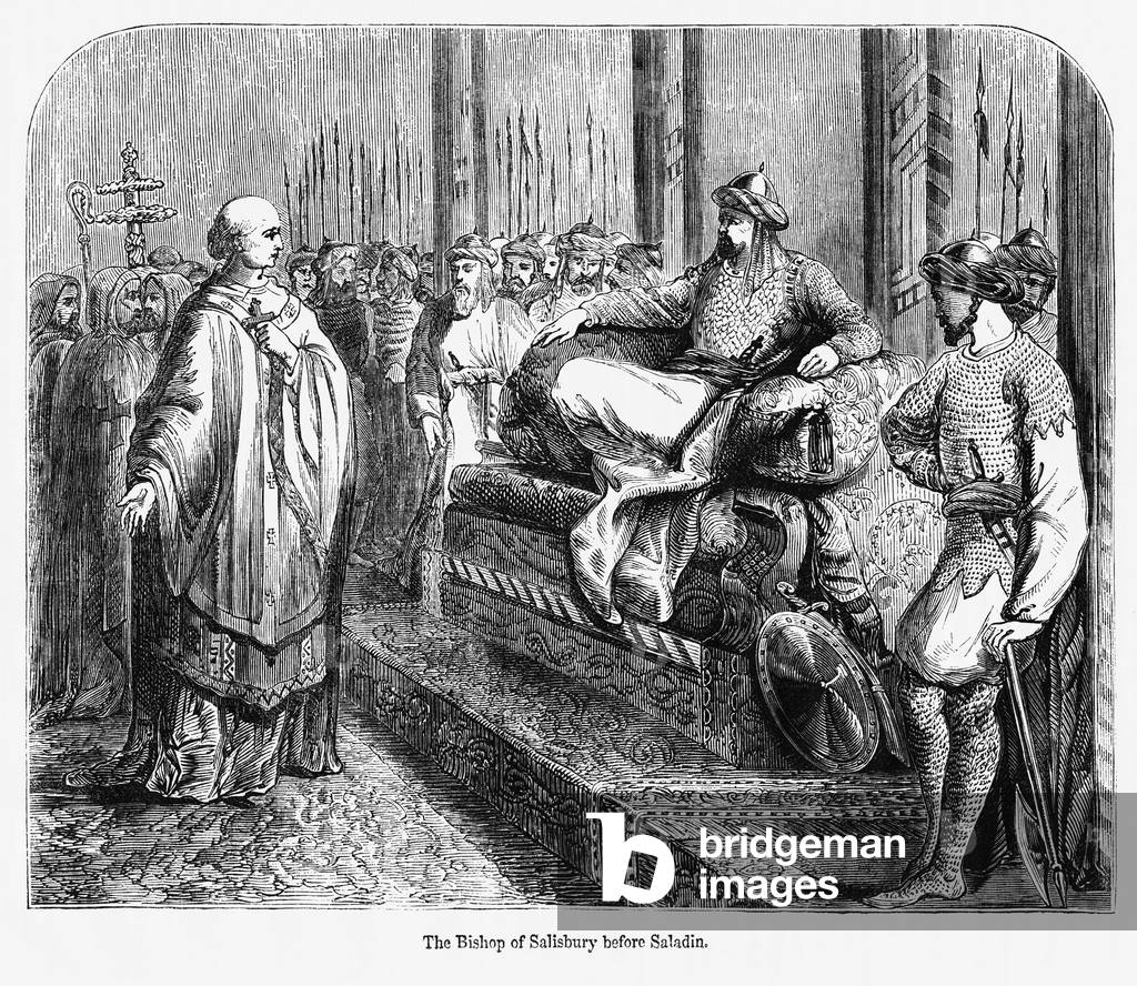 Image of The Bishop of Salisbury before Saladin, Illustration from John ...