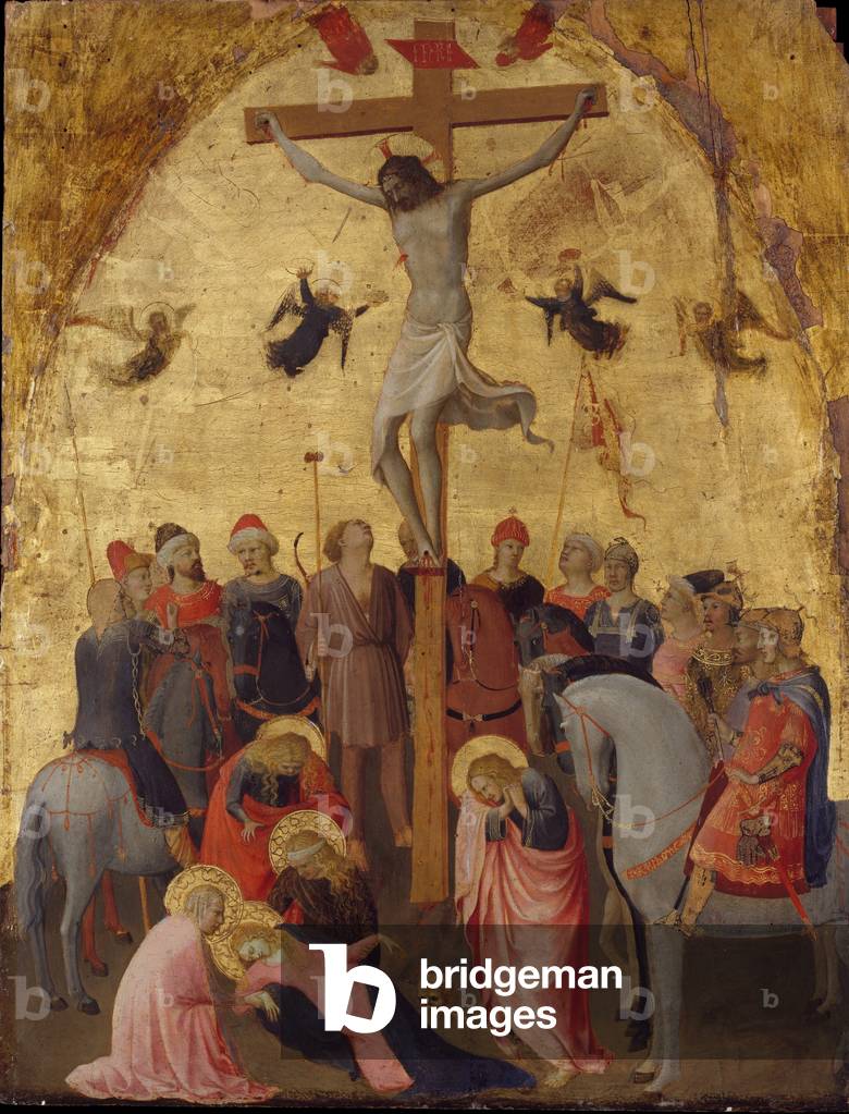 Image of The Crucifixion, c.1420-23 (tempera on wood) by Angelico, Fra ...