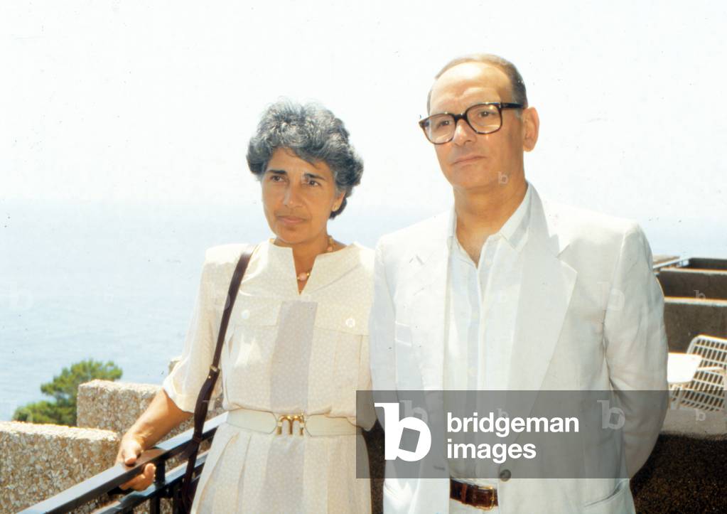 Image of Ennio Morricone with his wife Maria Travia, 1980 (photo)