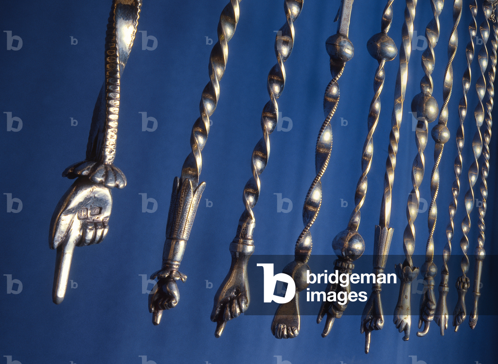 Image of Collection of Jewish ritual silver Torah pointers aka Yad in ...