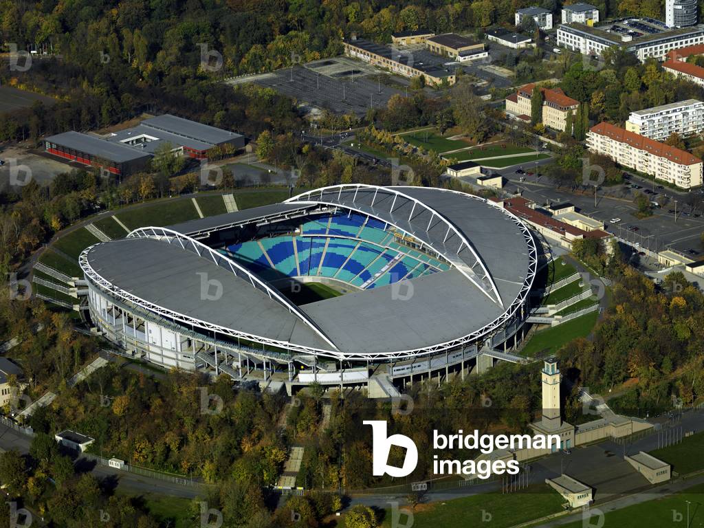Image of The Red Bull Arena, formerly Zentralstadion, in Leipzig in Saxony,