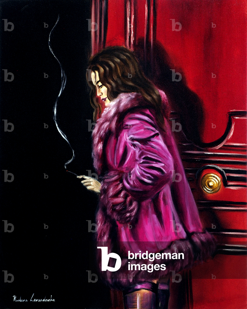 Image of Nightfall Cafe, 2025 (oil on canvas) by Levandovska, Ruslana