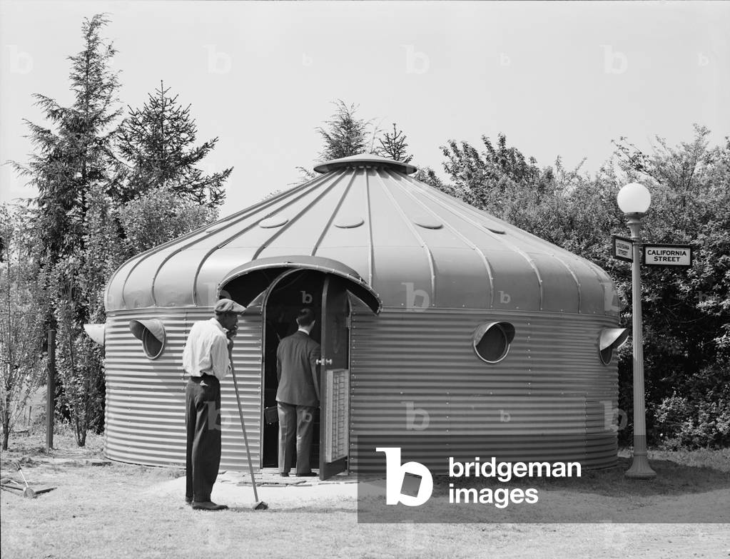 Image of Dymaxion House, designed by futurist engineer Buckminster ...