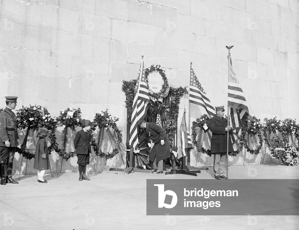 Image of George Washington Birthday Ceremony, Washington Memorial ...