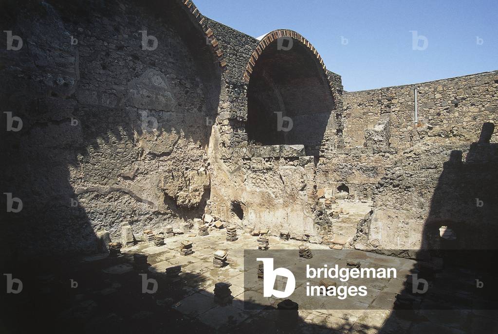 Image of Ruins of Calidarium, Stabian Baths, oldest thermal baths in ...