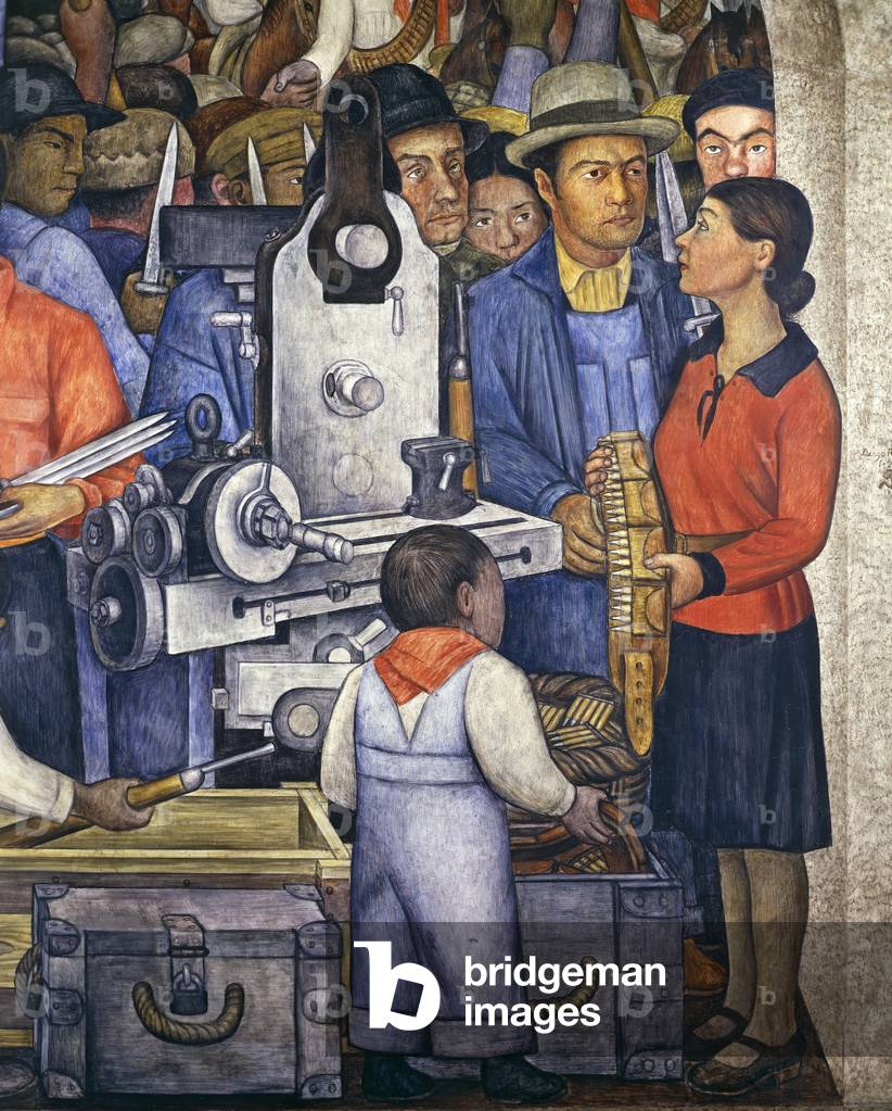 Image of The arsenal, by Diego Rivera (1886-1957), detail from the ...