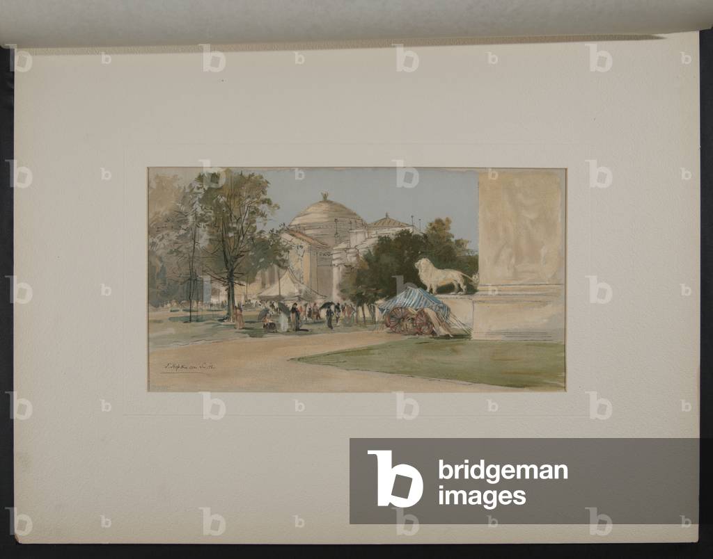 Image of The west entrance, Palace of Fine Arts, 1893 (lithograph) by ...