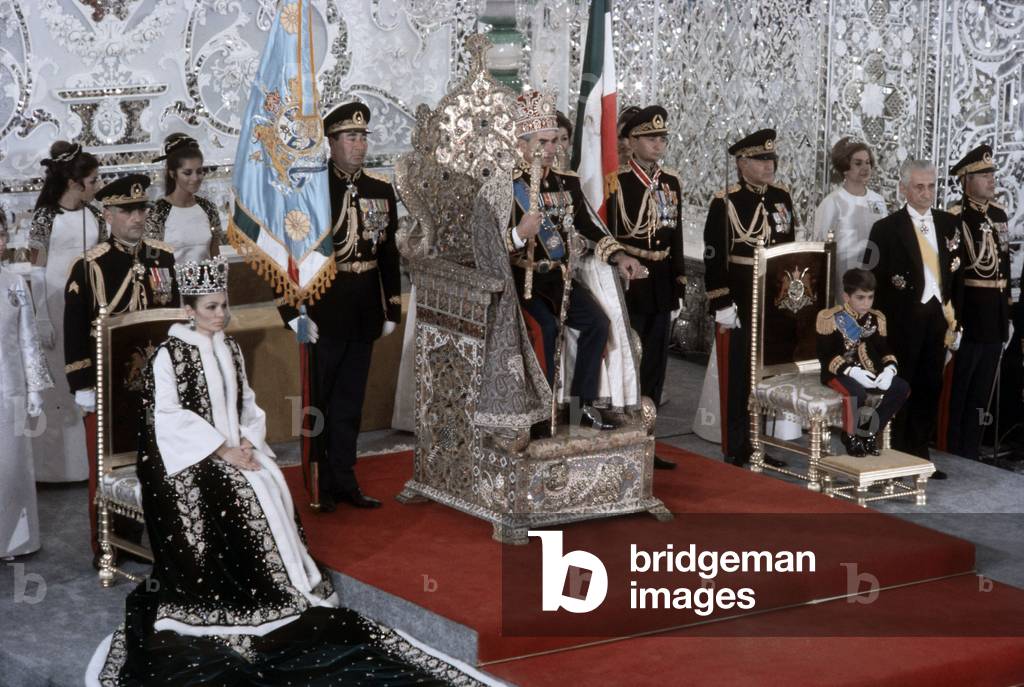 Image of Crowning the Shah of Iran Mohammad Reza Pahlavi, Tehran, Iran,