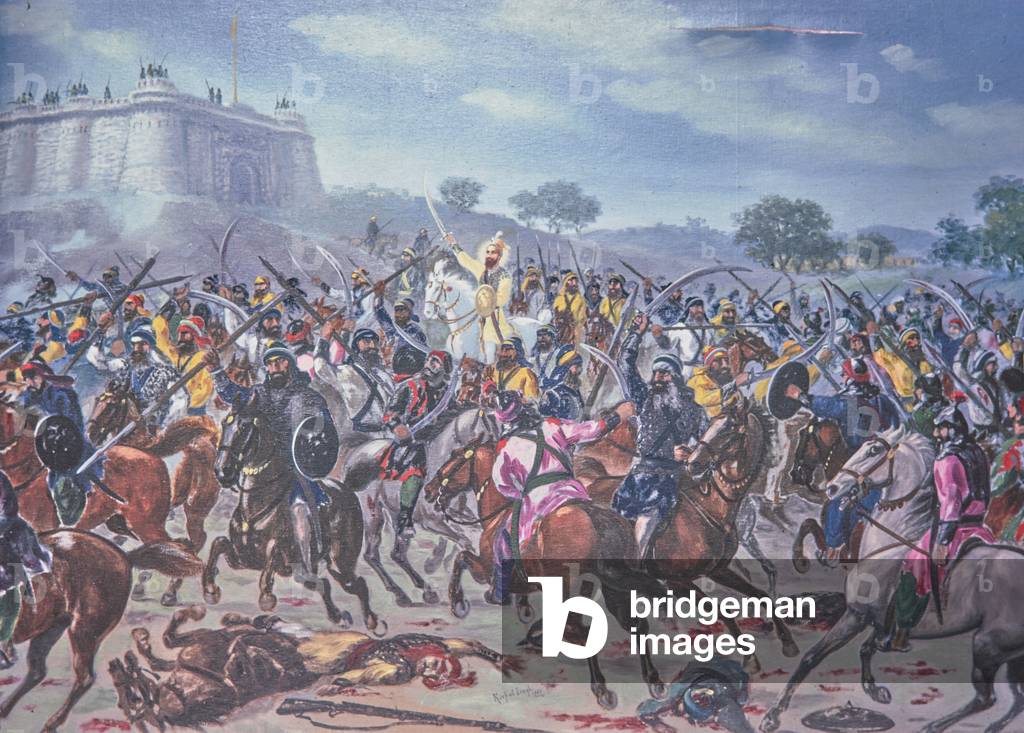 Image of Battle of Anandpur, Guru Gobind Singh, GGS Bhavan, Punjab ...