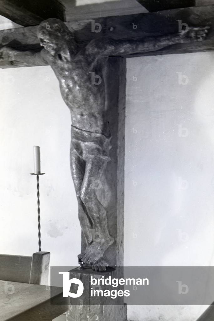 Image of Sculpture of Jesus Christ on the cross in Hartmannsberg castle,