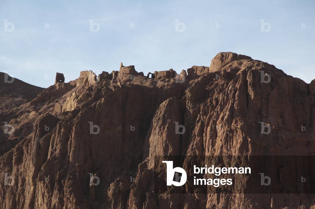 Image of Sharh-E-Zohak (The Red City) and its Towers, Bamian Province ...