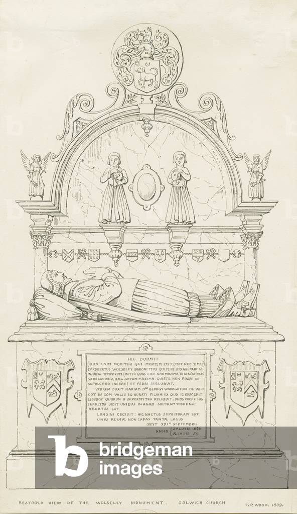 Image of Colwich - Wolseley Monument: pen drawing, 1839 (drawing) by ...