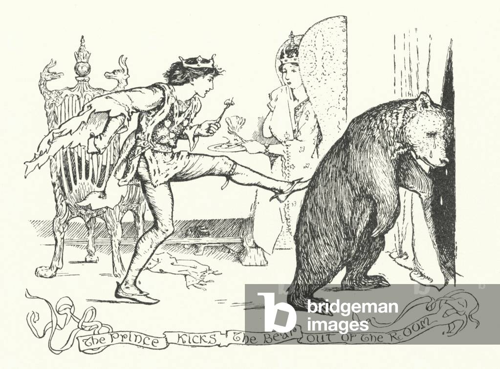 Image of The Prince Kicks the Bear Out of the Room (engraving) by Ford ...